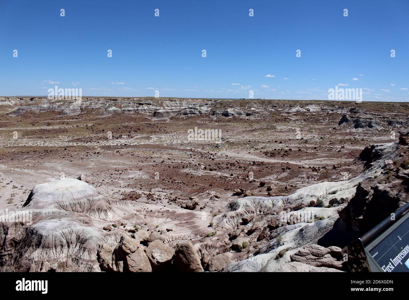 Painted desert landscape with colorful geologic structures in Petrified ...