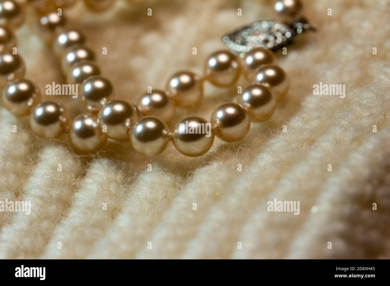 Macro abstract art texture background of creamy white Irish wool ...