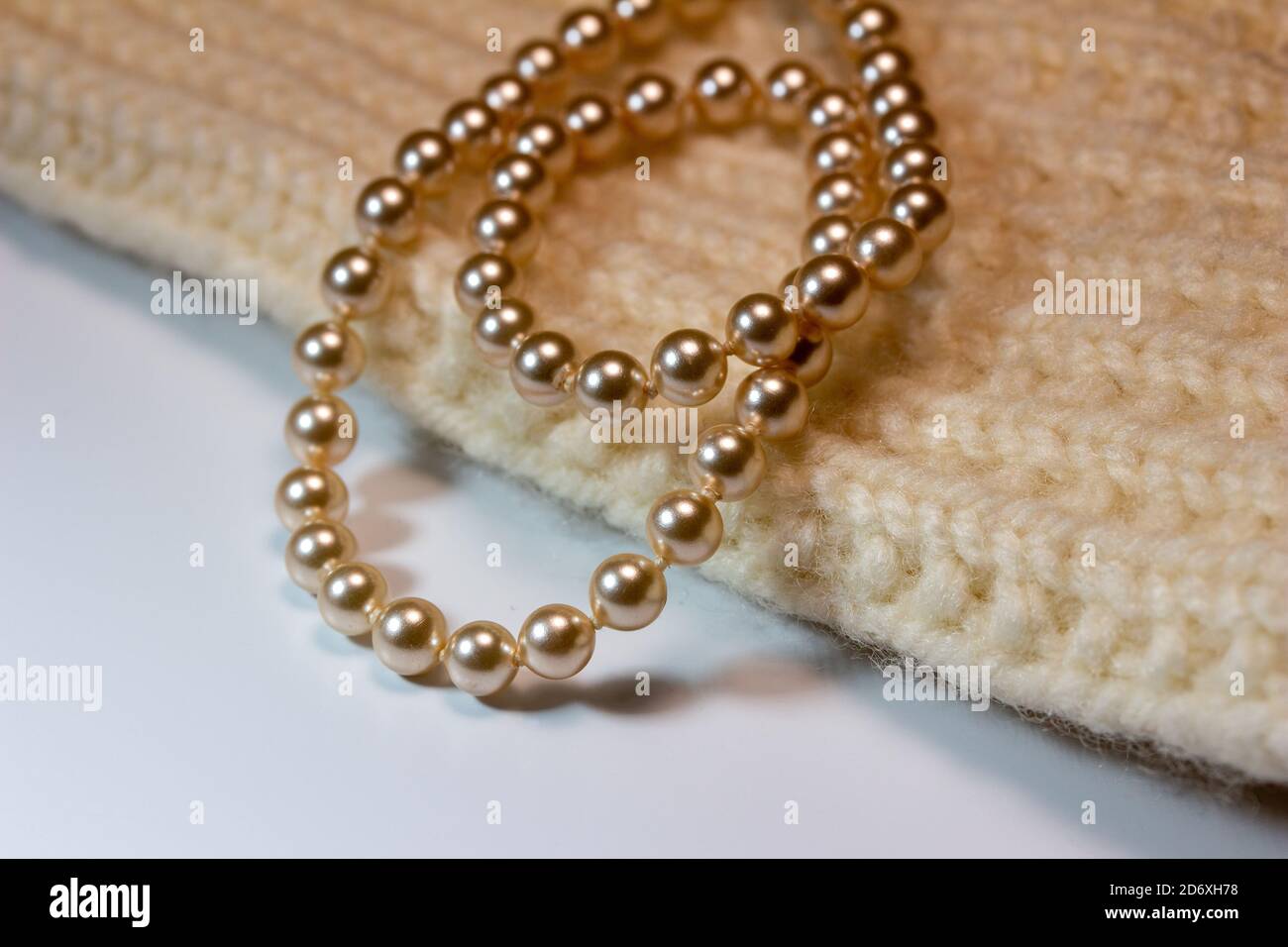 Macro abstract art texture background of creamy white Irish wool ...