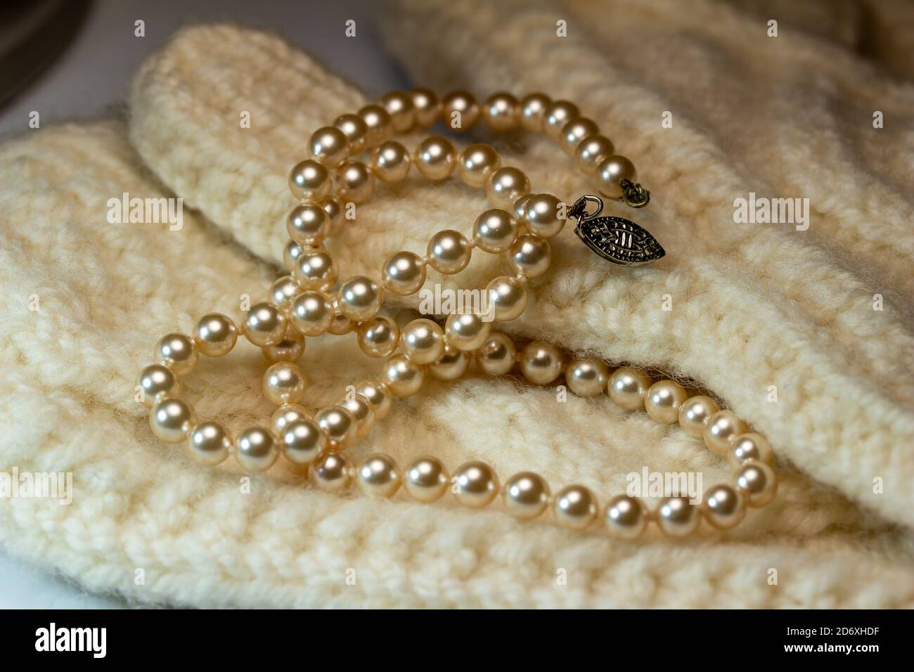 Macro abstract art texture background of creamy white Irish wool ...