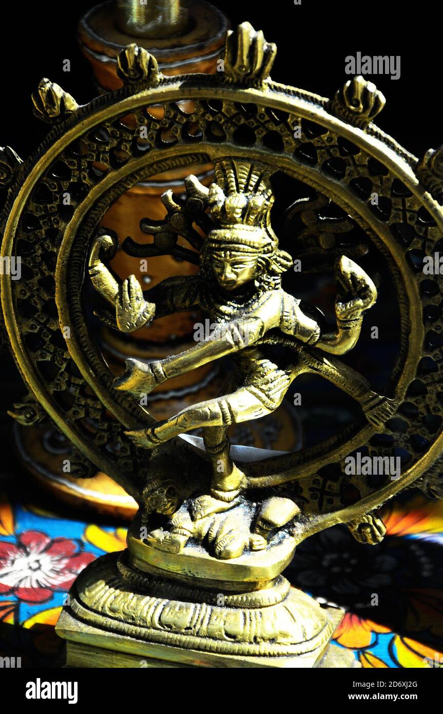 Indian God Golden Statue Stock Photo - Alamy