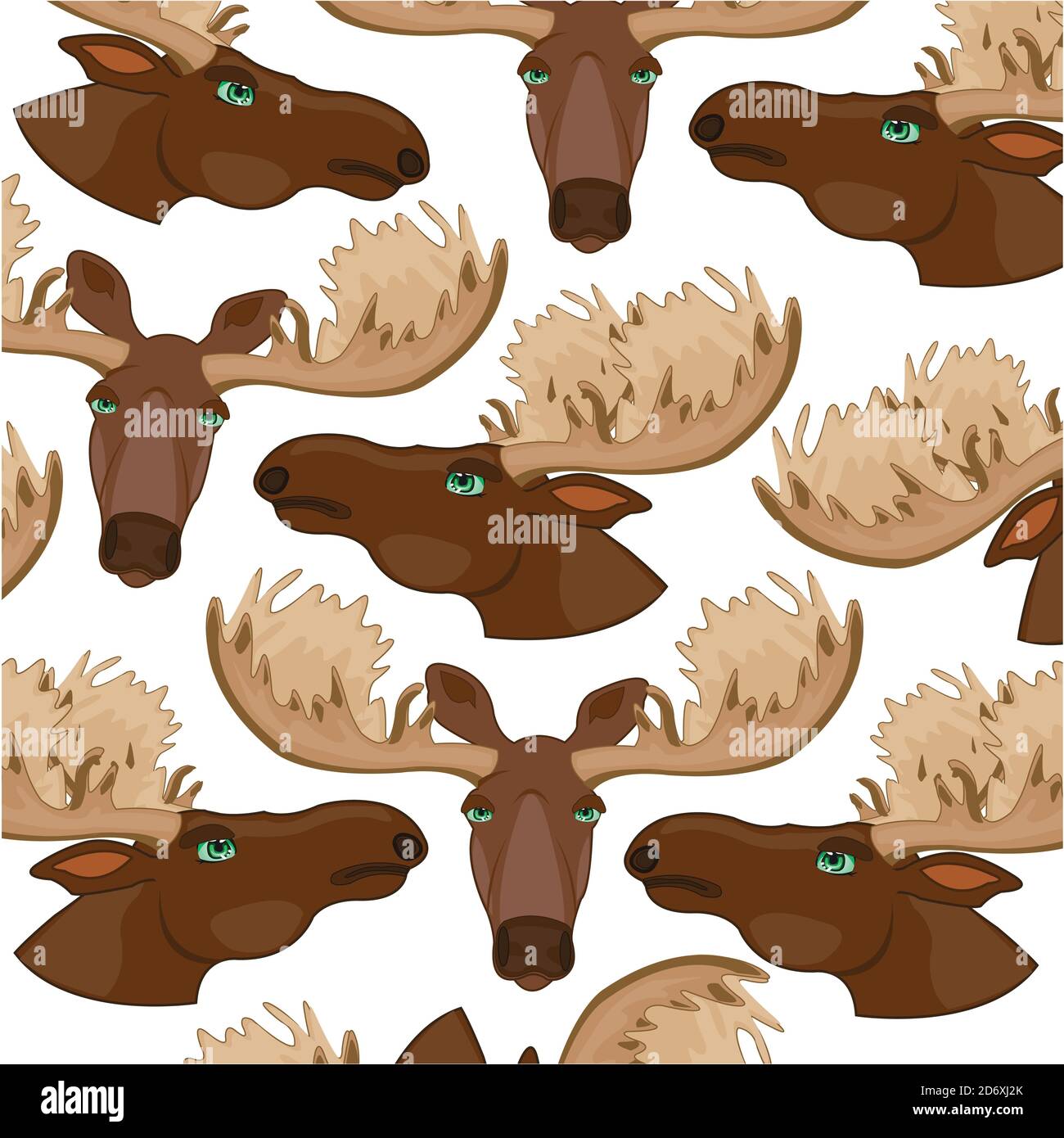 Moose head front Stock Vector Images - Alamy