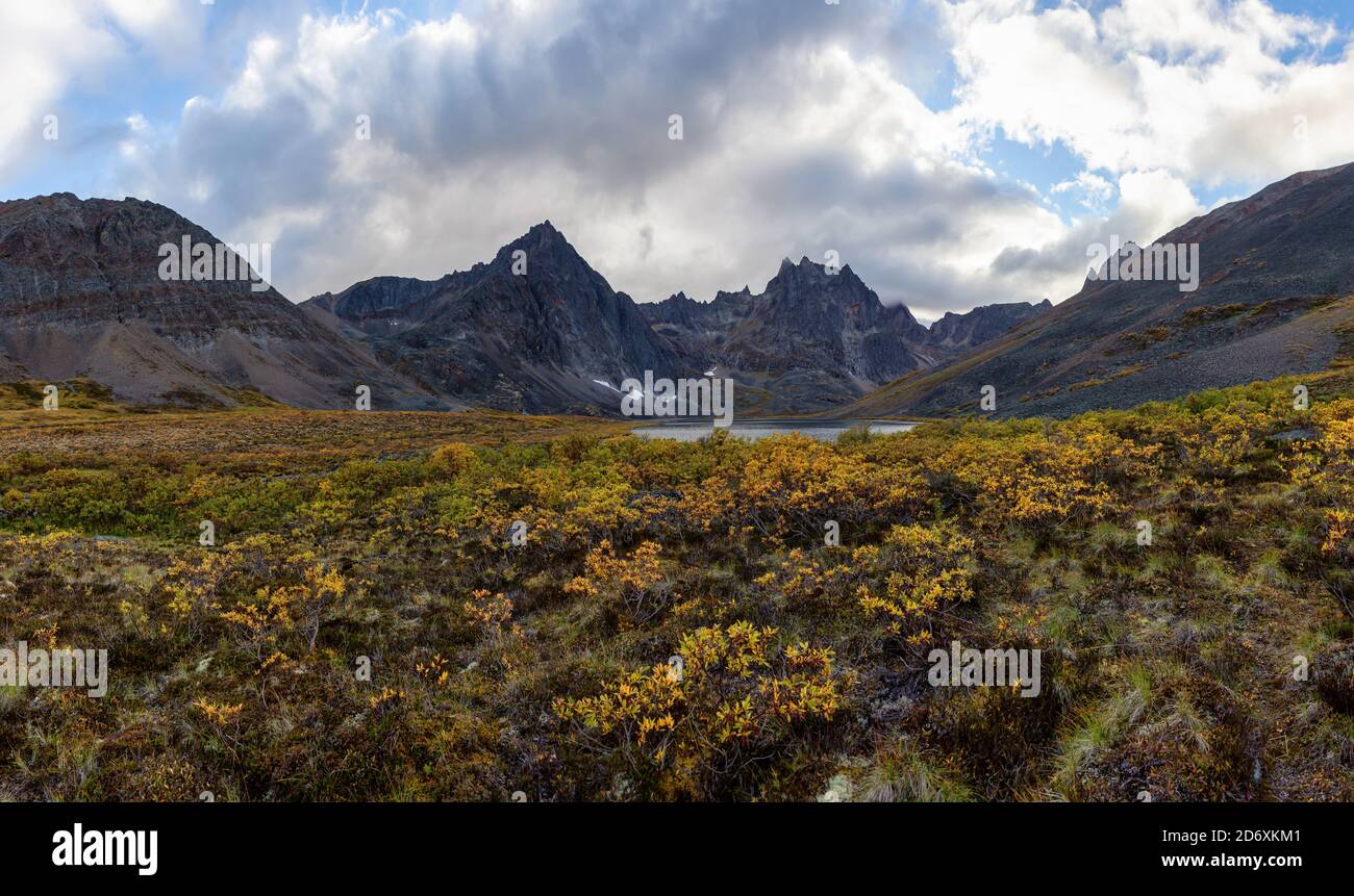 Beautiful View of Dramatic Mountains and Scenic Alpine Lake Stock Photo ...