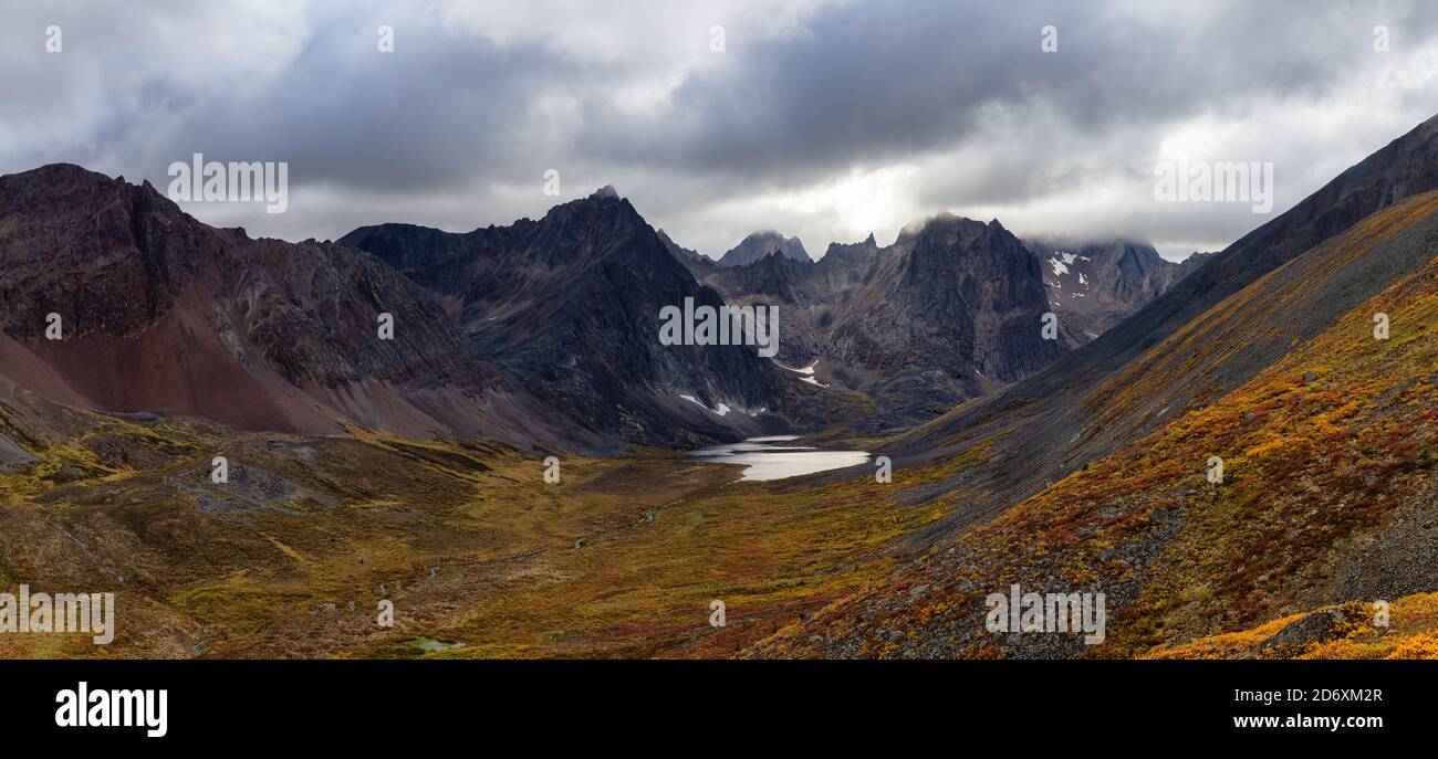 Beautiful View of Dramatic Mountains and Scenic Alpine Lake Stock Photo ...