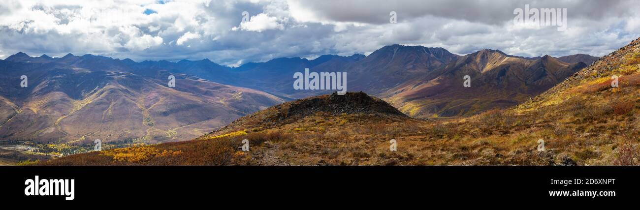 Panoramic View of Scenic Landscape and Mountains Stock Photo - Alamy