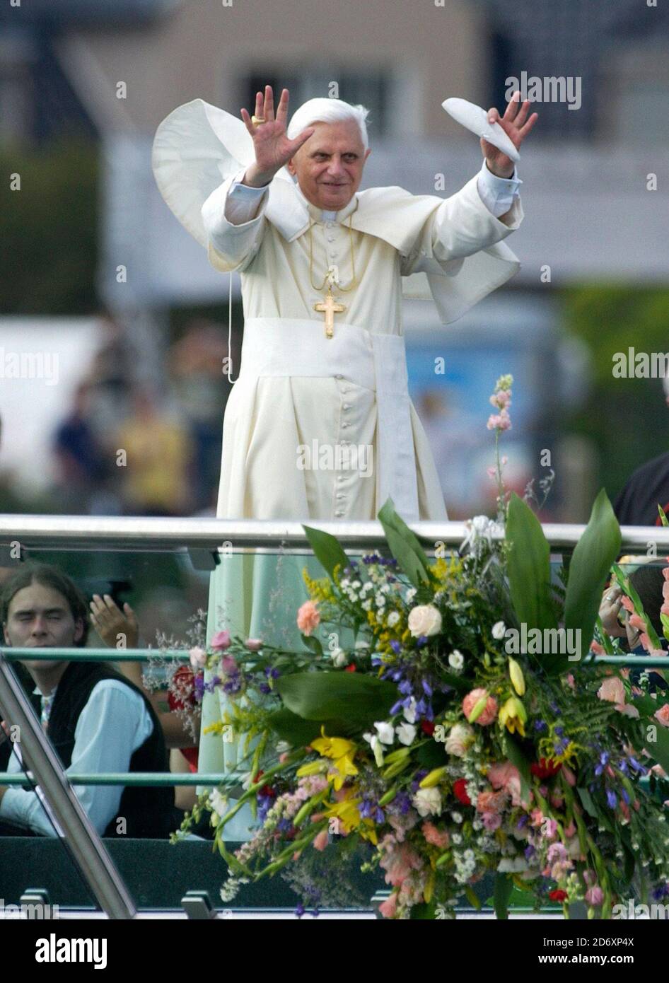 World Youth day in Germany , Cologne, 18.8.2005, pope Benedict XVI on ...