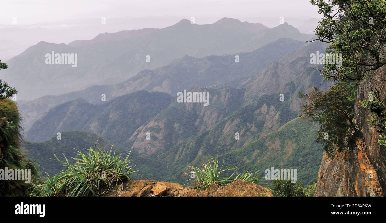 scenic view of palani hills (part of western ghats mountains) from a ...