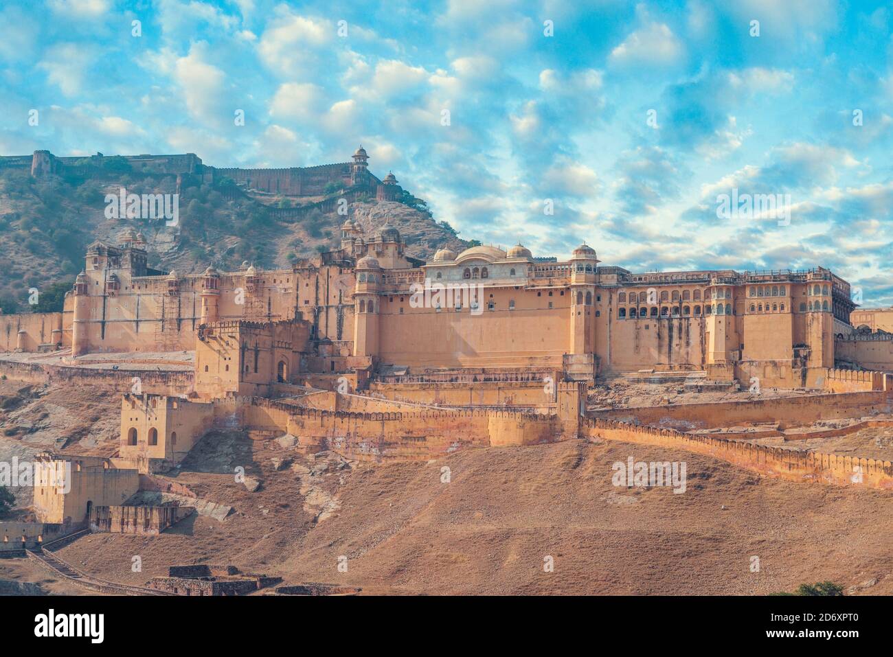 Amber Fort or Amer - fortified residence of Raja . Black goat Stock ...
