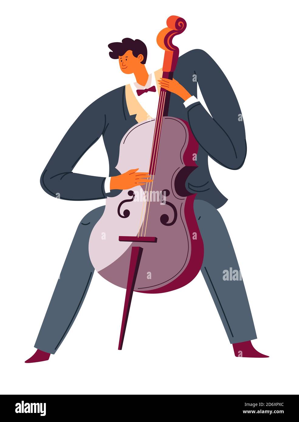 Young Cello Player Stock Vector Images - Alamy