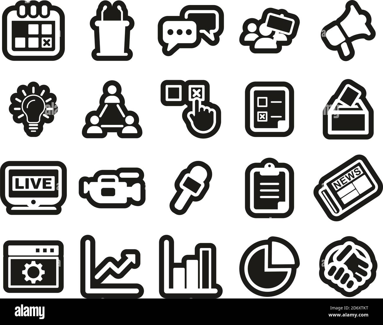 Black ballot box on white Stock Vector Images - Alamy