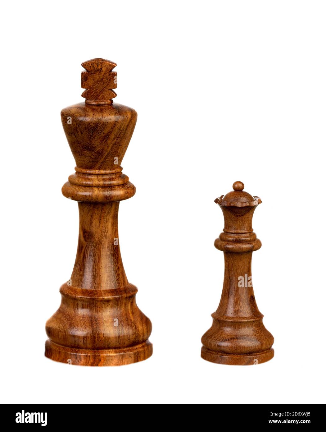 Big king and small queen isolated on a white background Stock Photo - Alamy