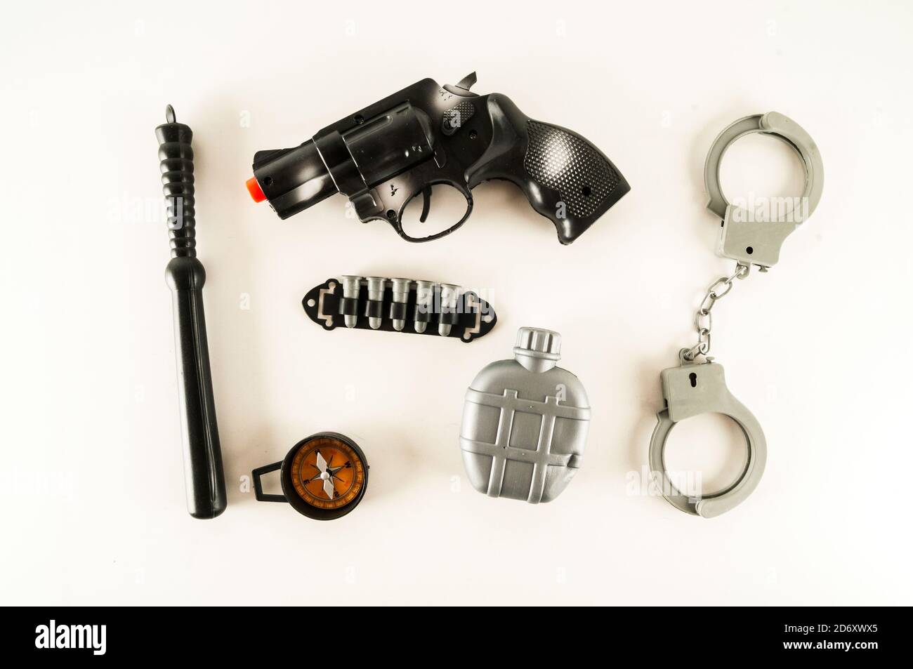 Police equipment toy Stock Photo - Alamy