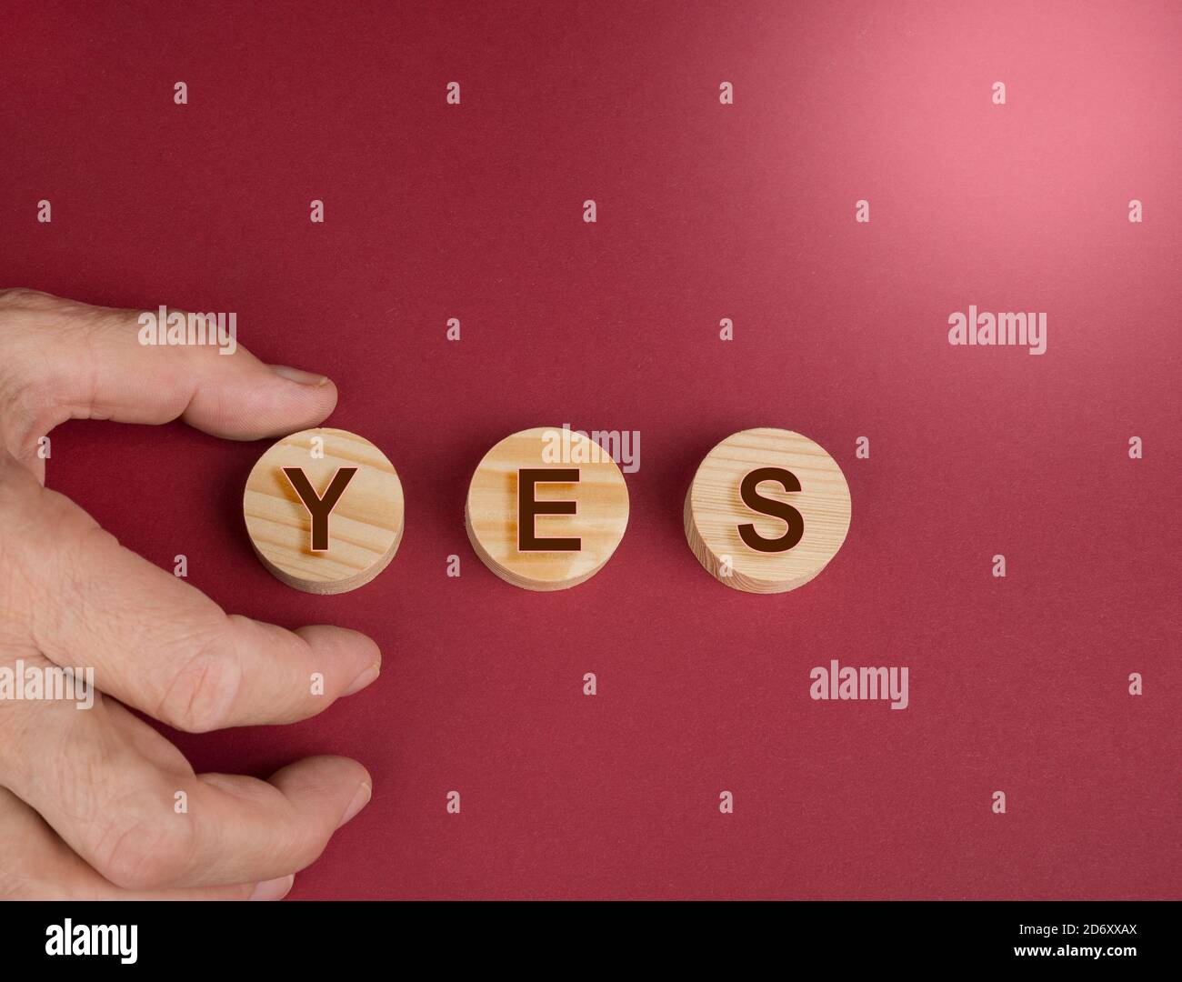 Yes circle text hi-res stock photography and images - Alamy