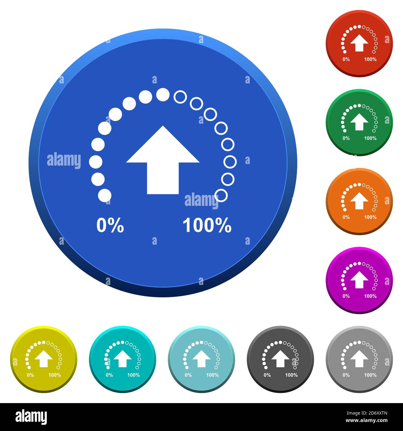Download in progress round color beveled buttons with smooth surfaces ...