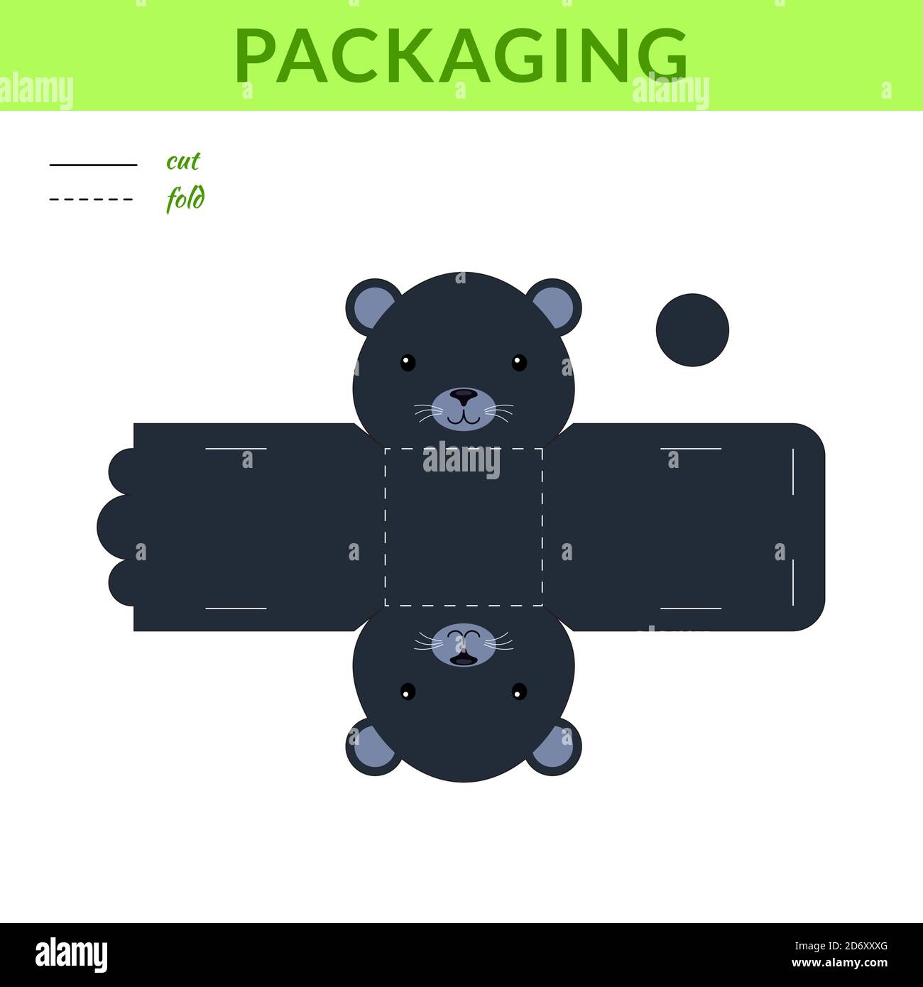 DIY party favor panther box for birthdays, baby showers for sweets ...