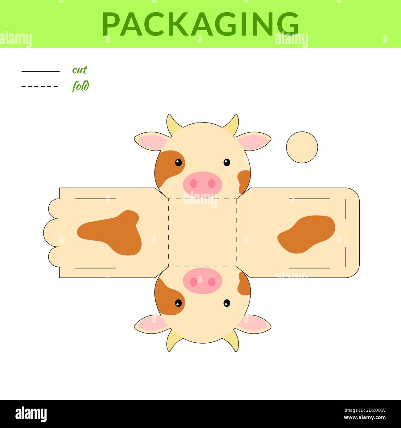 DIY party favor cow box for birthdays, baby showers for sweets, candies ...