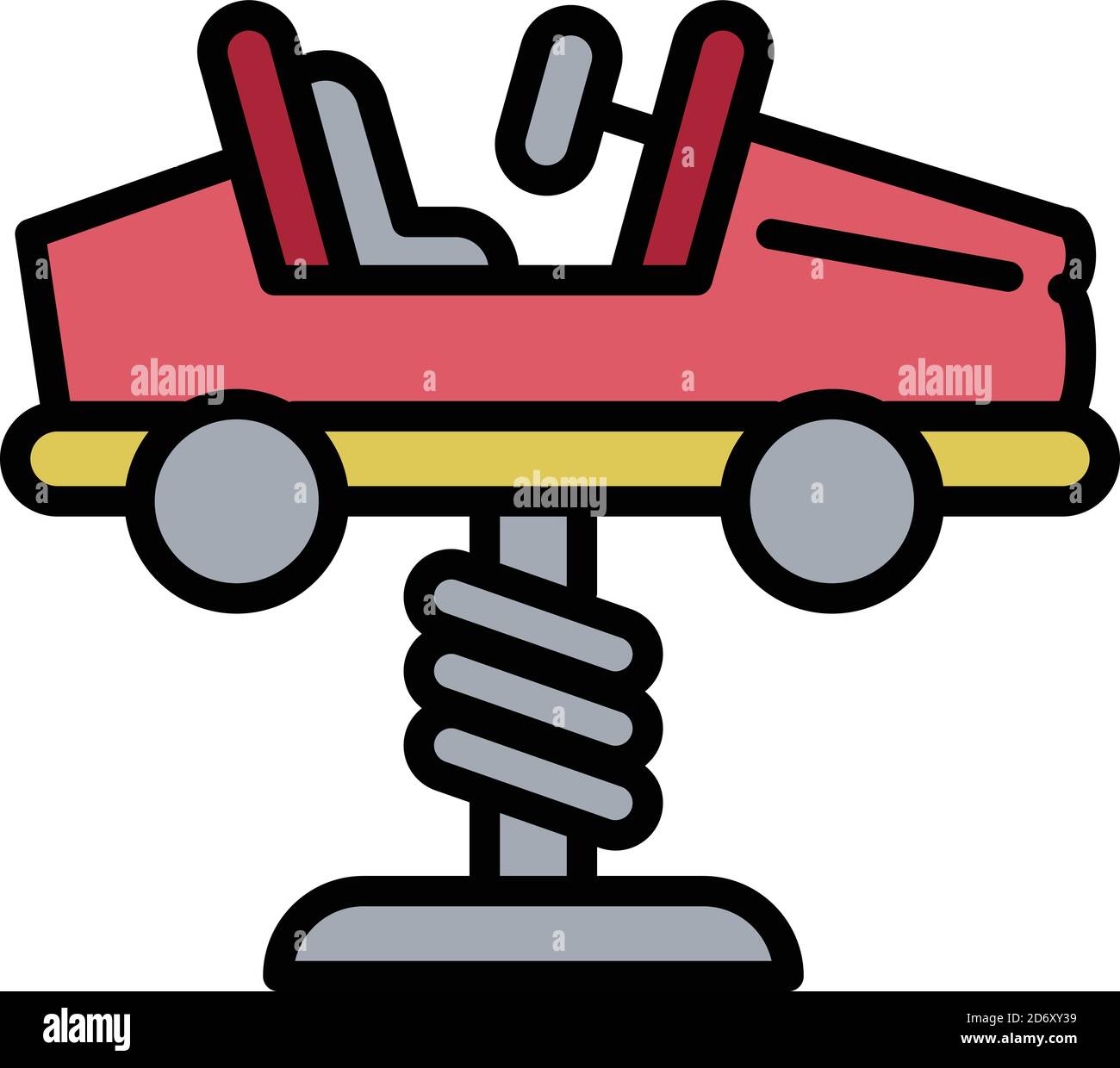 Car spring rider icon. Outline car spring rider vector icon for web ...