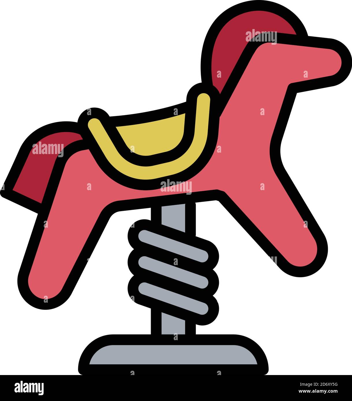 Horse spring rider icon. Outline horse spring rider vector icon for web ...