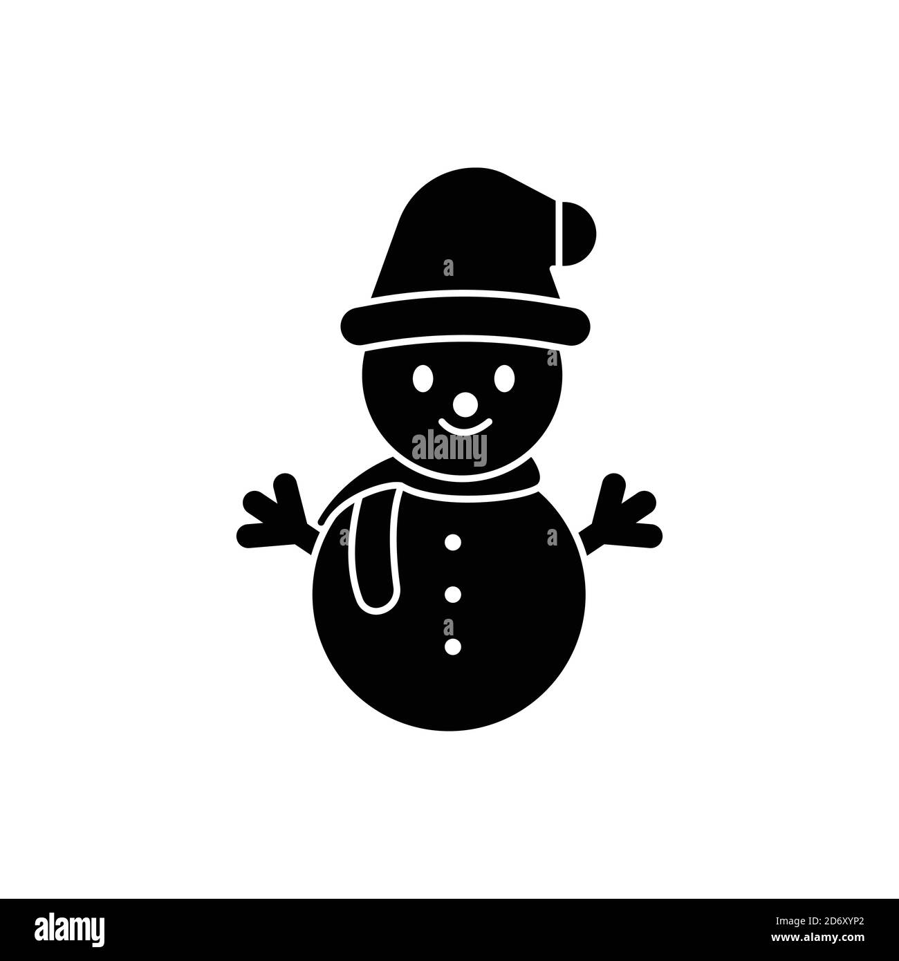 Snowman icon. winter symbol. Design template vector Stock Vector Image ...
