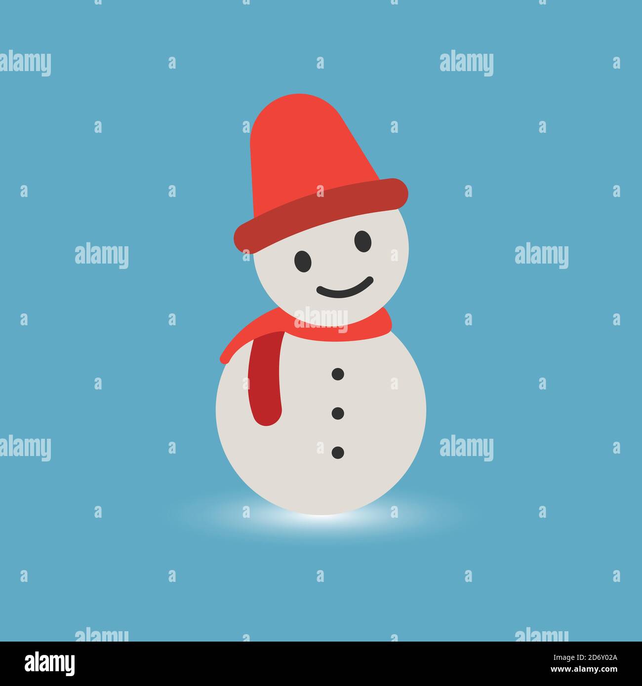 Snowman flat icon. winter symbol. Design template vector Stock Vector ...