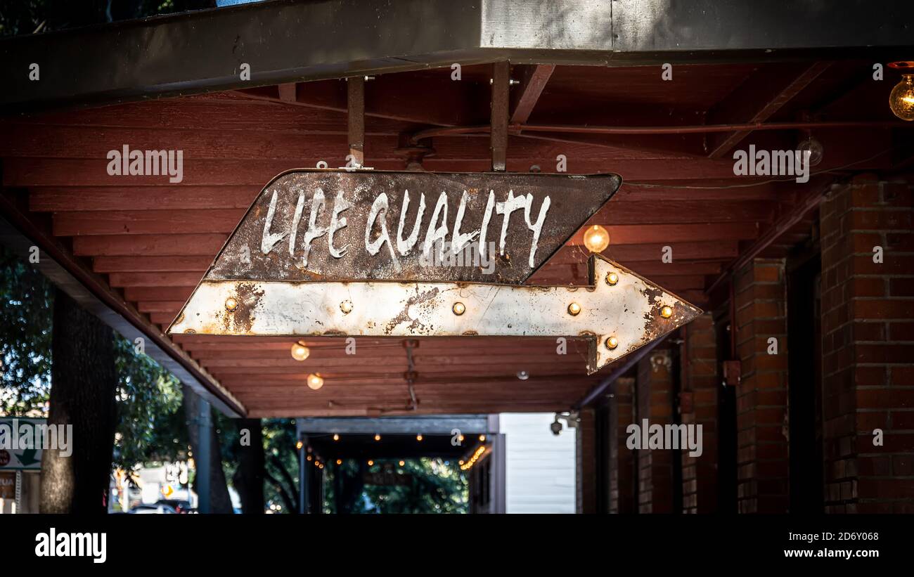 Street Sign the Direction Way to Life Quality Stock Photo - Alamy