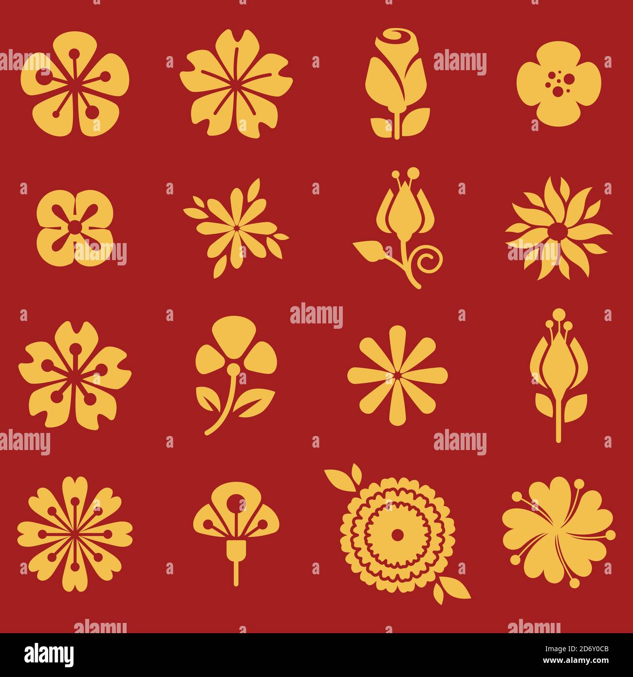 Flourishing and bud drawing of Stock Vector Images - Alamy