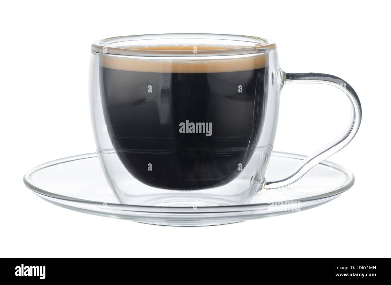 Glass cup of coffee isolated on white Stock Photo - Alamy