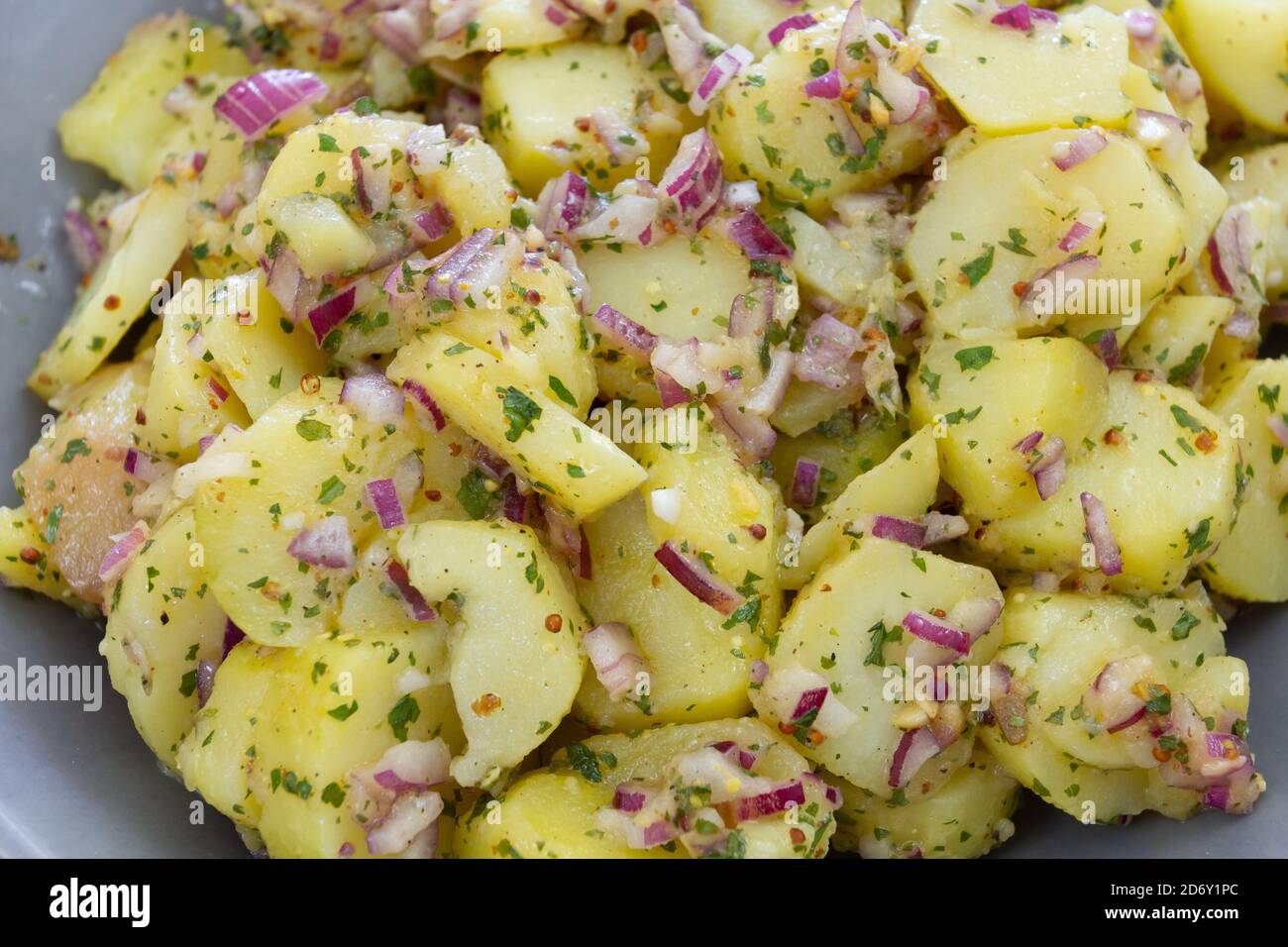 cold potato salad with red onions Stock Photo - Alamy