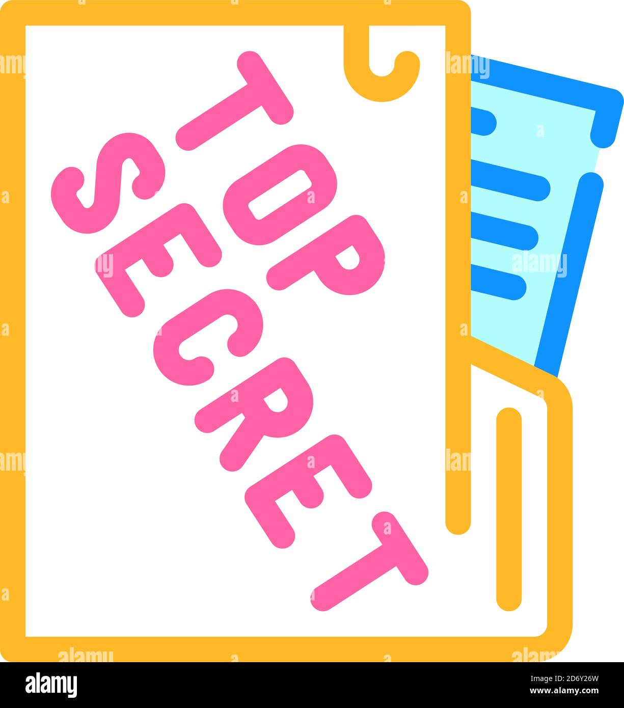 top secret documents color icon vector illustration Stock Vector Image ...