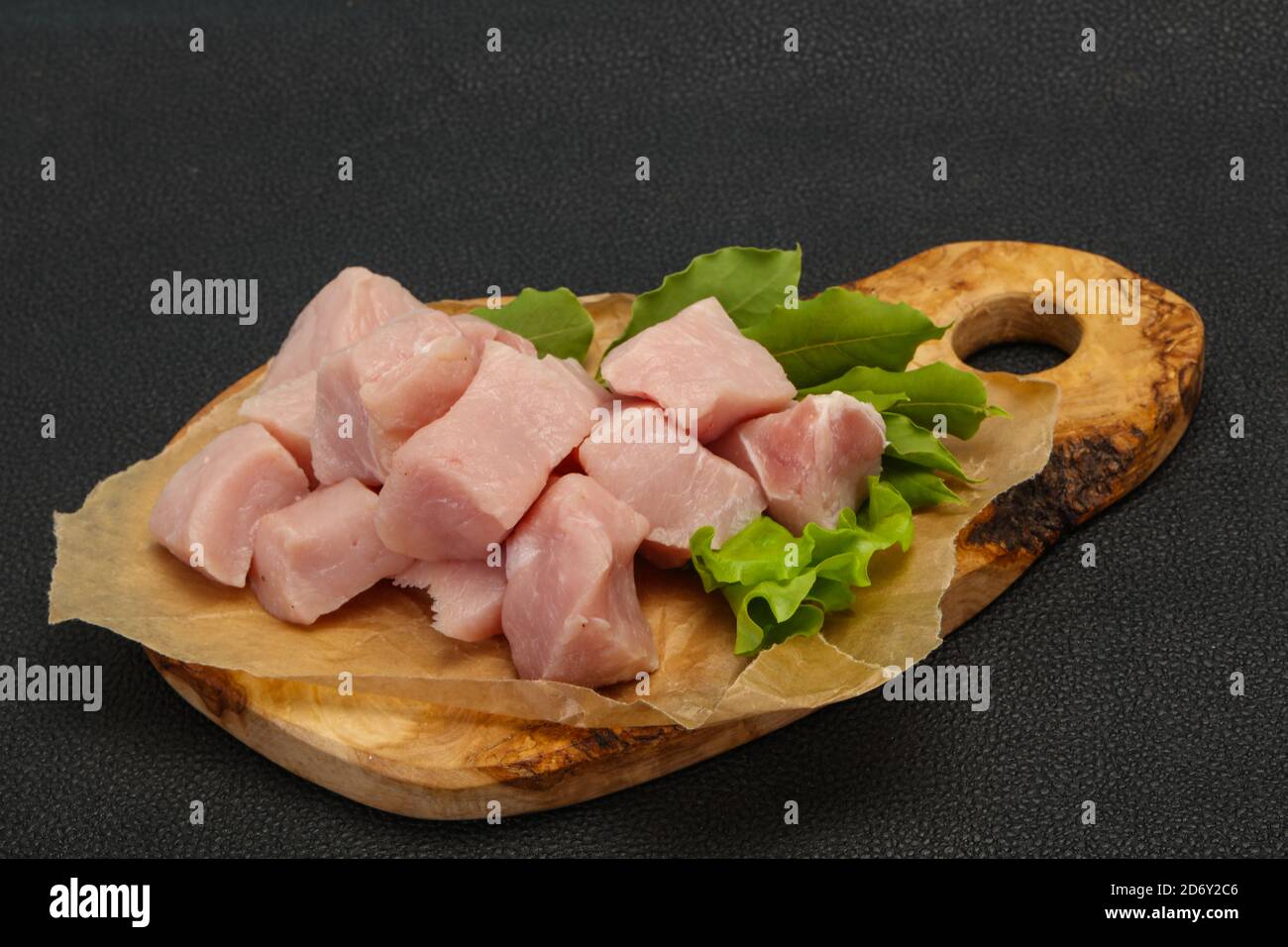 Raw fresh pork meat cube ready for cooking Stock Photo - Alamy