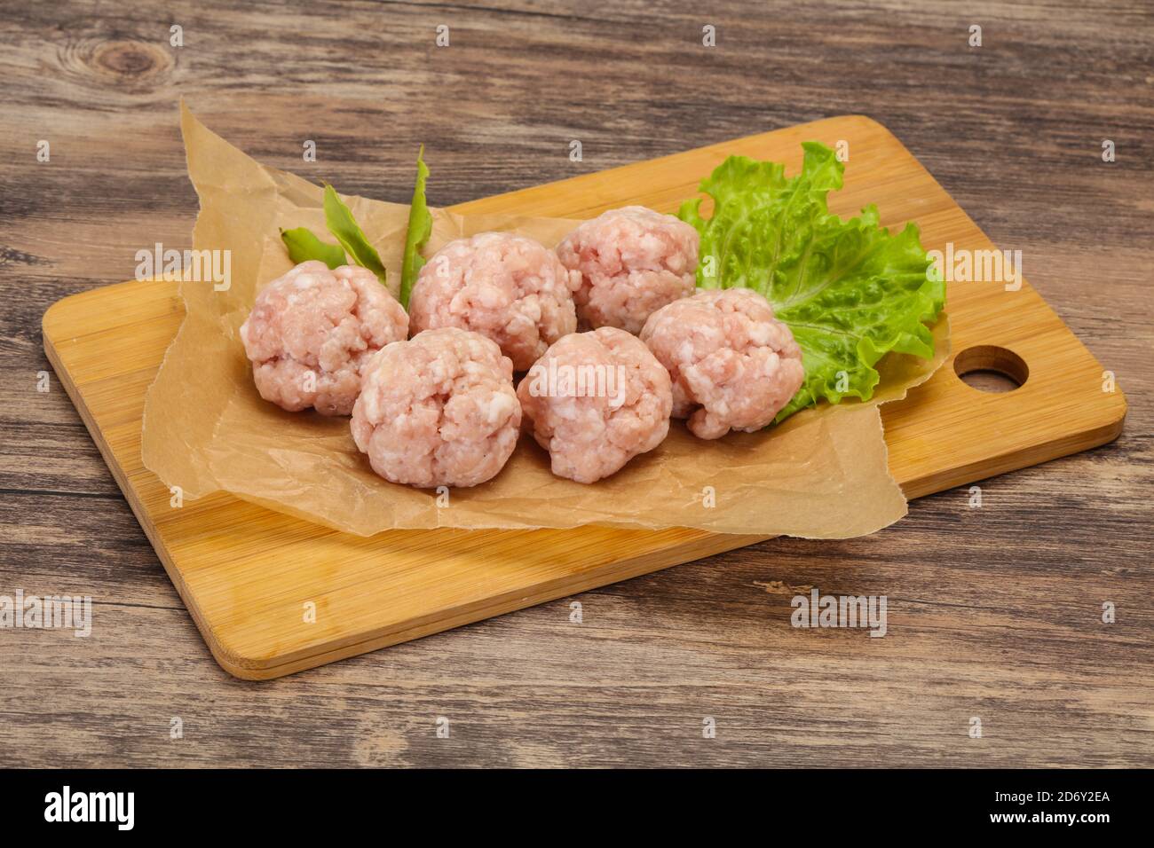 Homemade raw pork minced meatball ready for cooking Stock Photo - Alamy