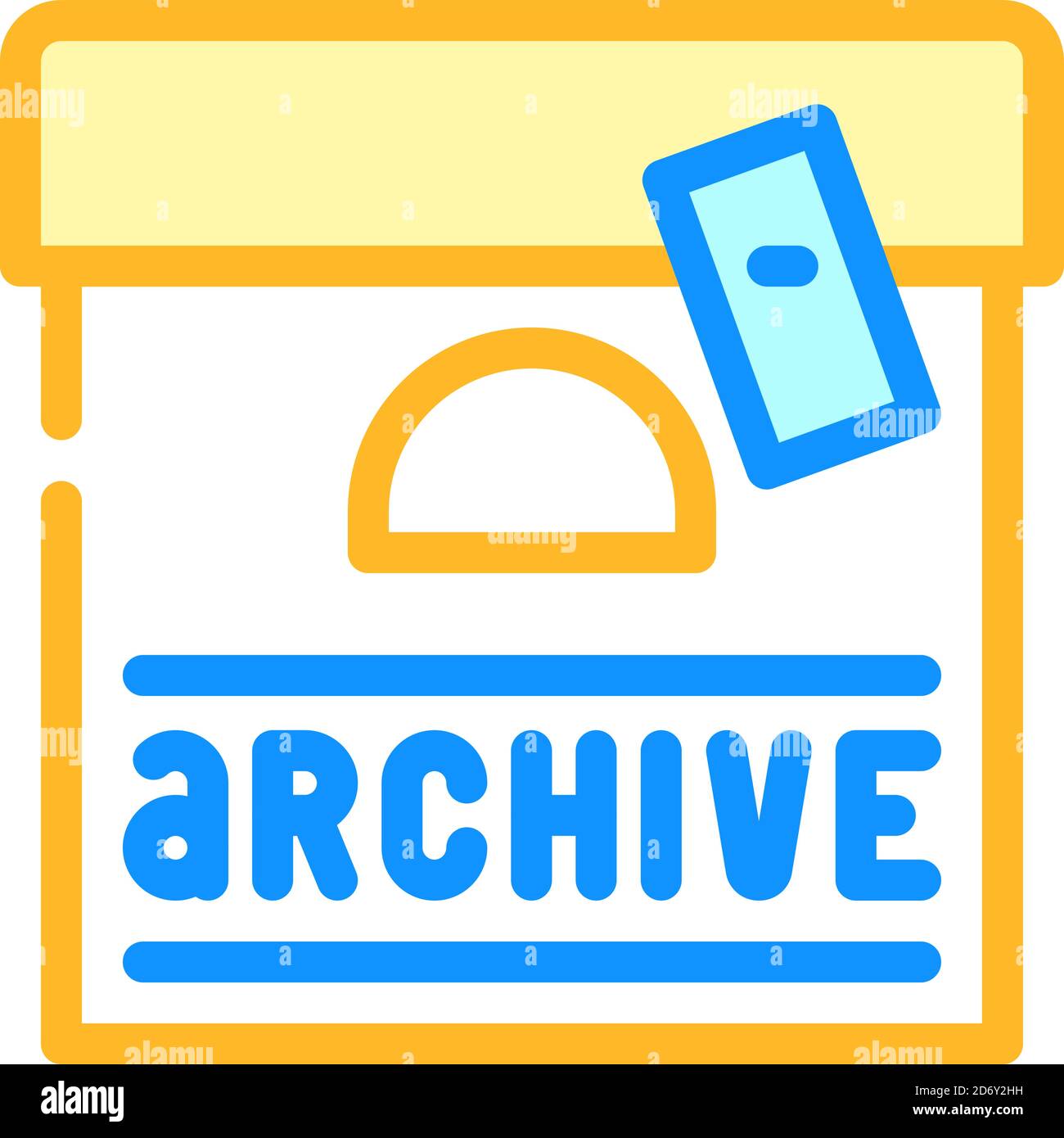archive journalist box color icon vector illustration Stock Vector ...