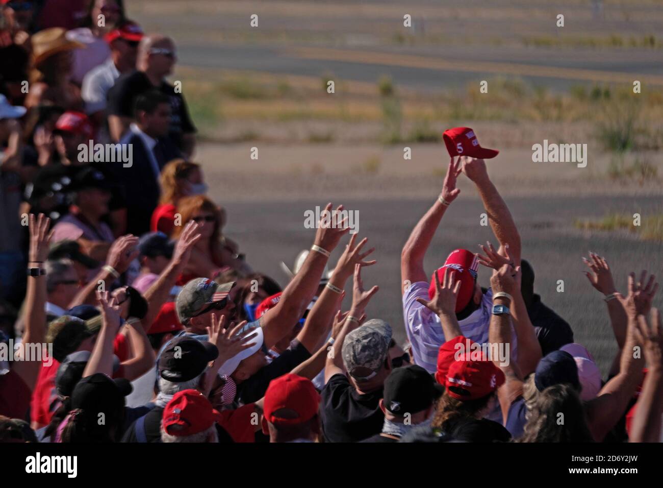 Tucson, Arizona, USA. 19th Oct, 2020. President Donald Trump holds ...