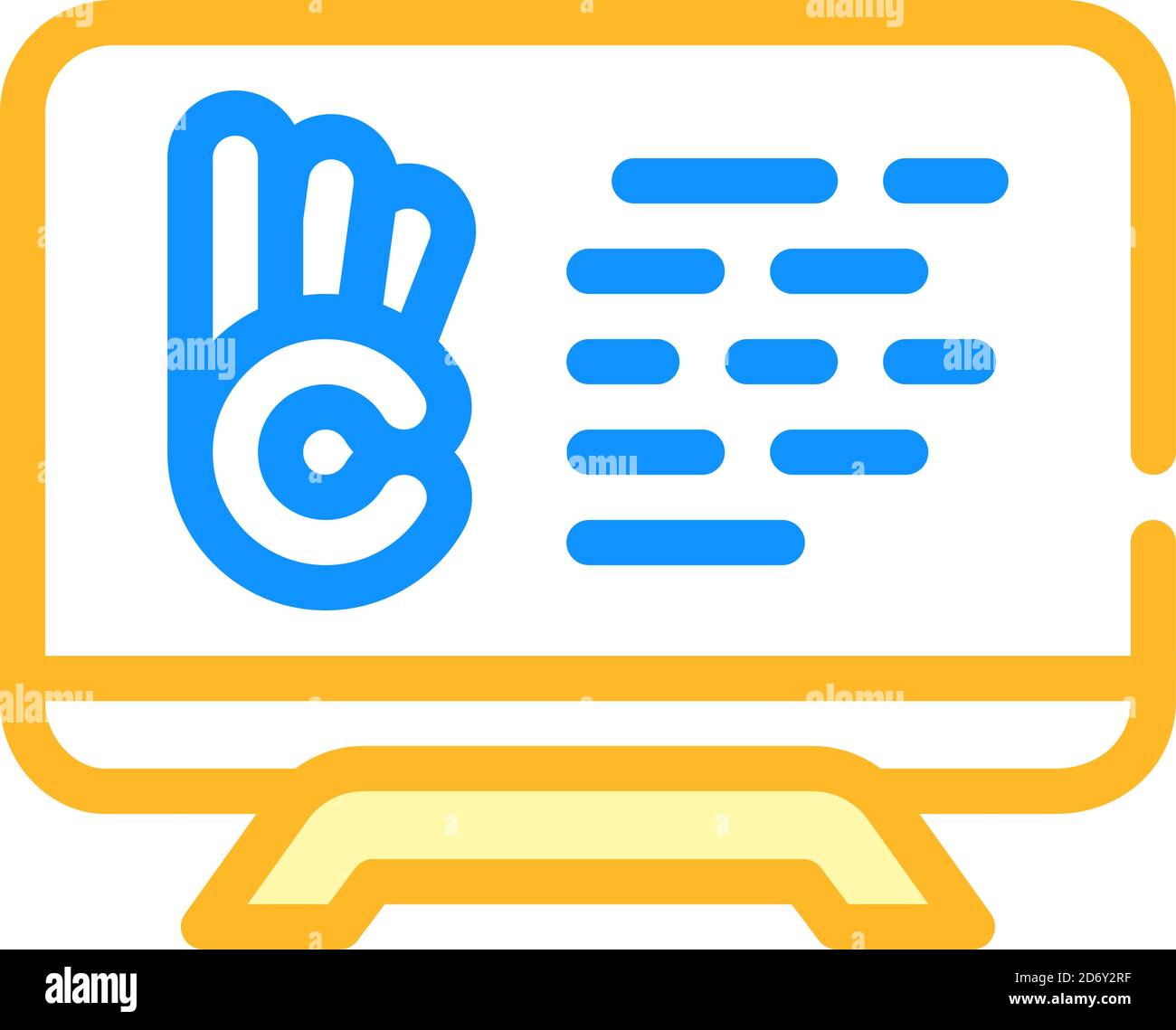 sign language translation and subtitling color icon vector illustration ...