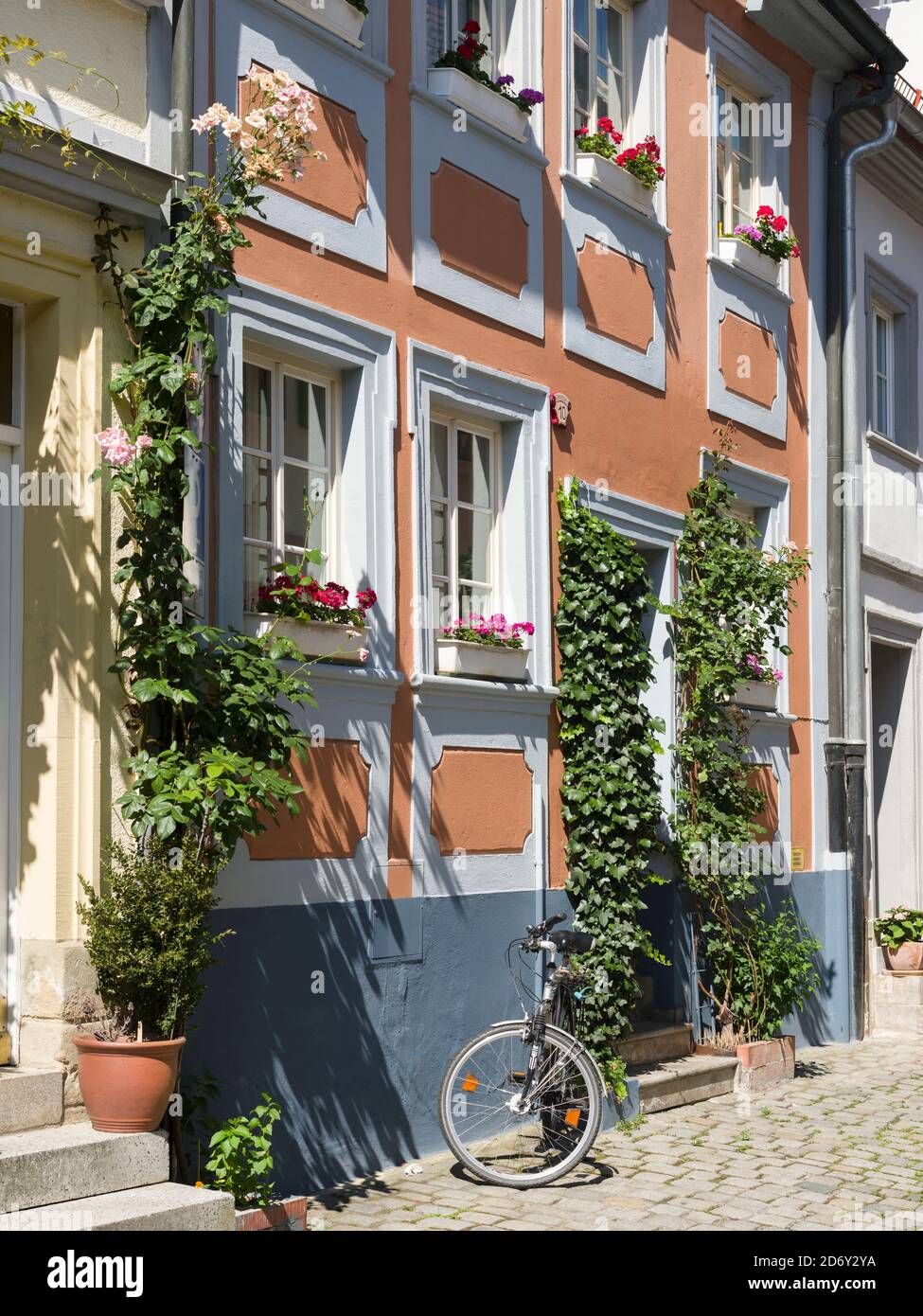 The medieval houses and alleys in the Old Town. Bamberg in Franconia, a ...
