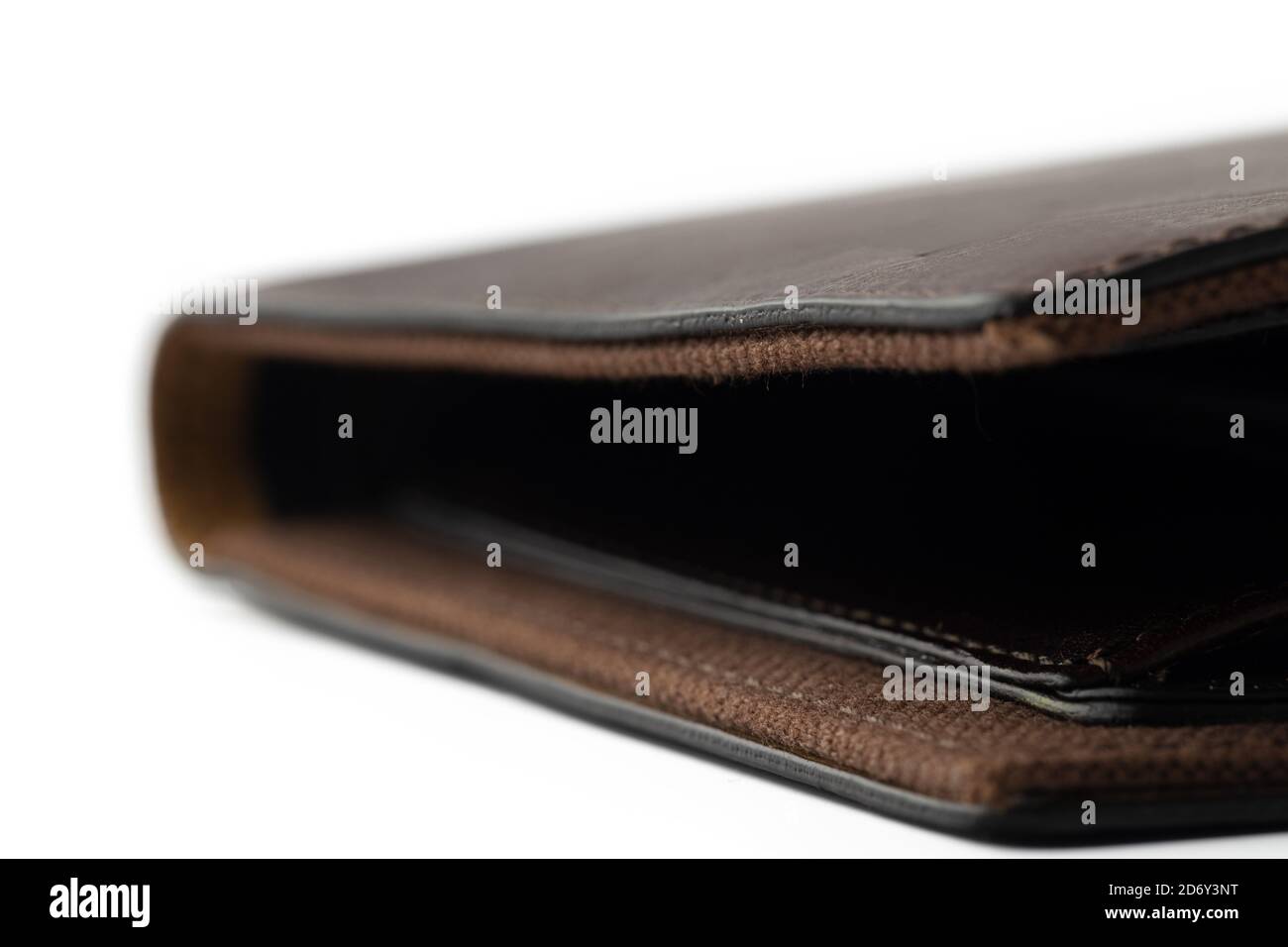 Brown shiny wallet isolated on white background Stock Photo - Alamy