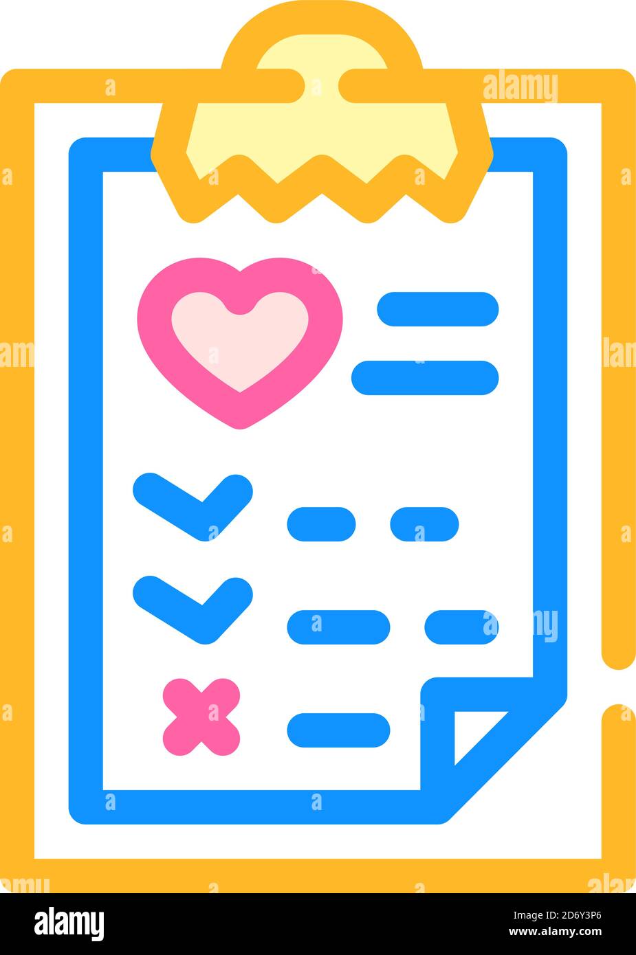 health list color icon vector illustration sign Stock Vector Image ...