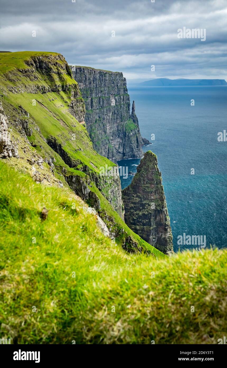 Sharp coastline, iconic rocks in Faroe Islands Stock Photo - Alamy