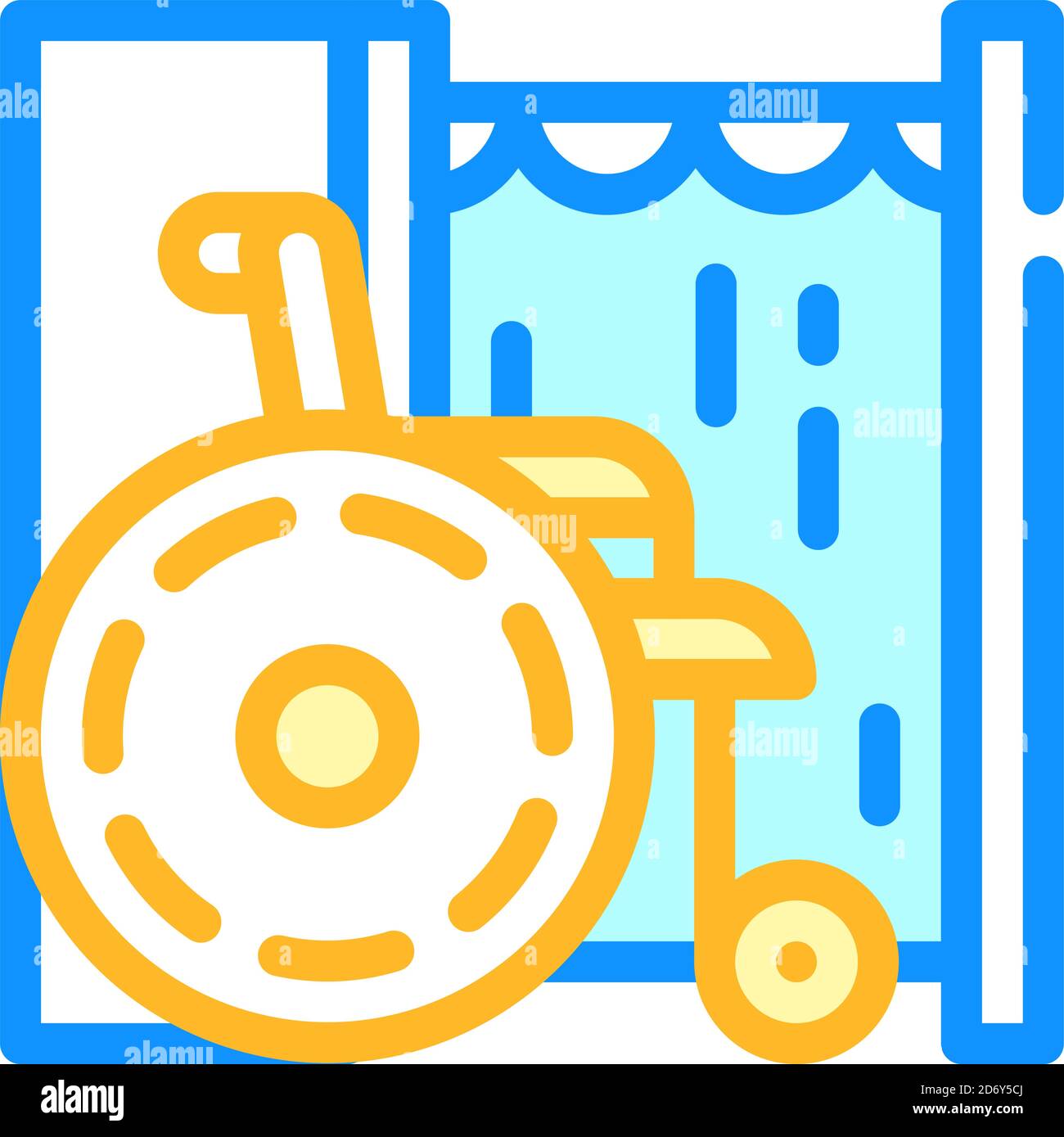 disabled voting booth color icon vector illustration Stock Vector Image ...