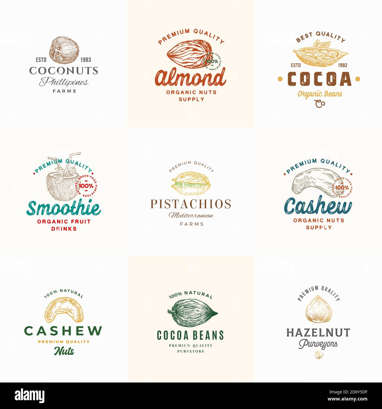 Seeds of coconuts Stock Vector Images - Alamy