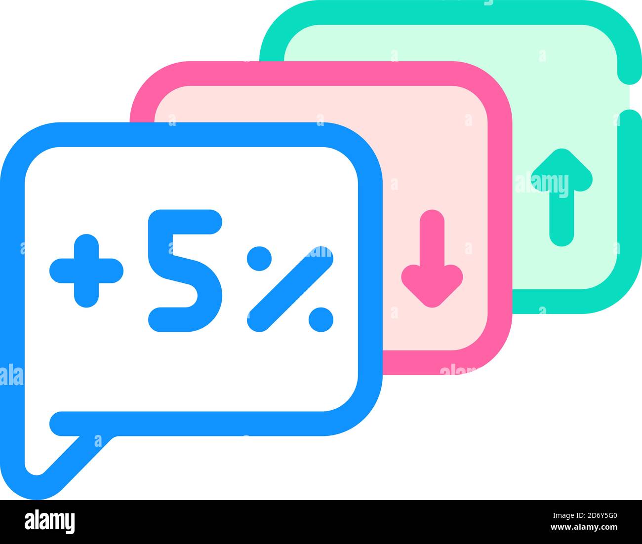 exit polls growing and falling color icon vector illustration Stock ...