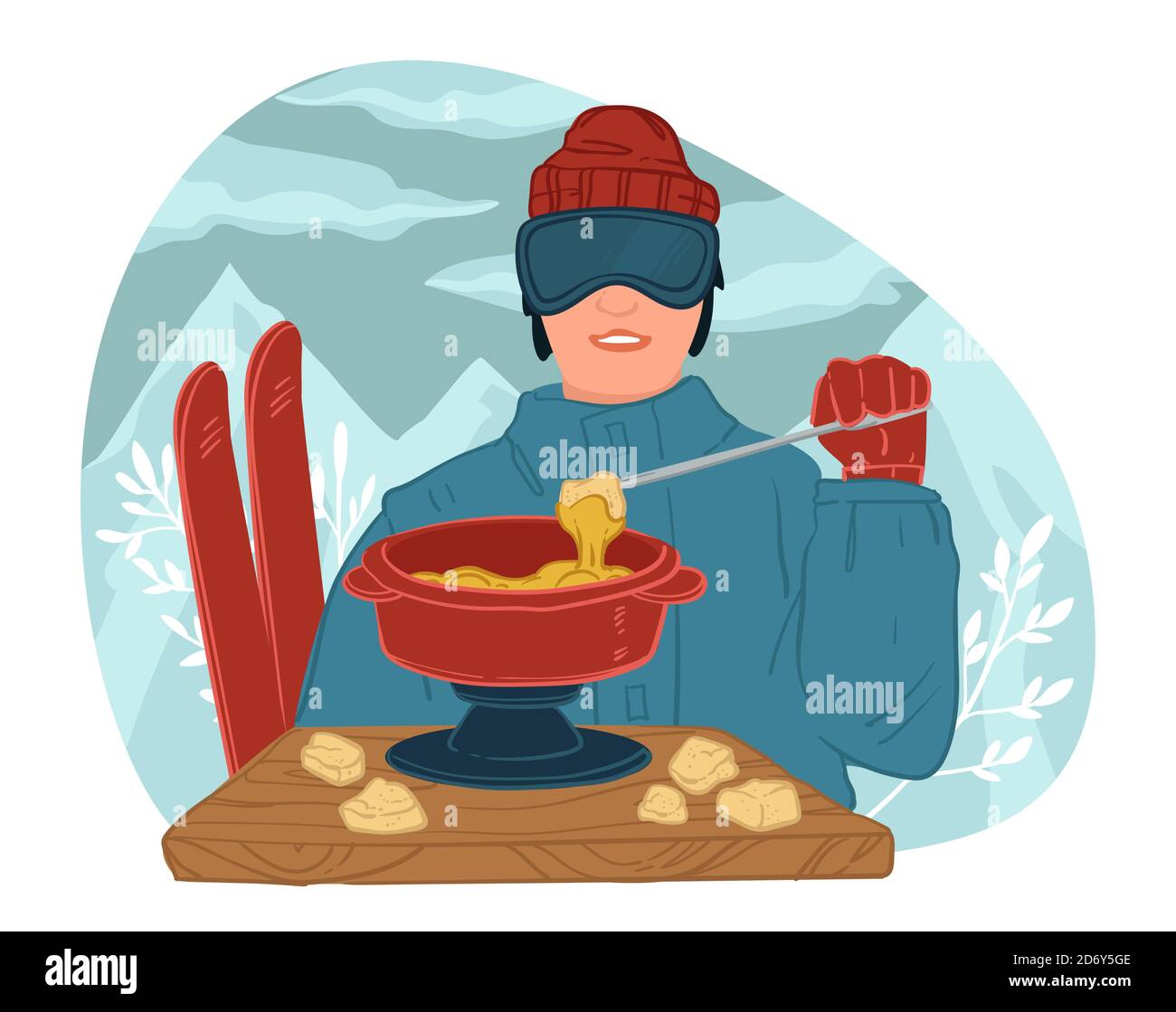 Lunch outdoors cafe Stock Vector Images - Alamy