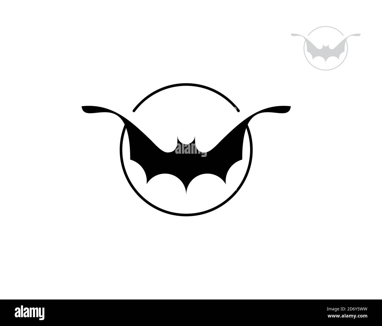 Bat logo Black and White Stock Photos & Images - Alamy