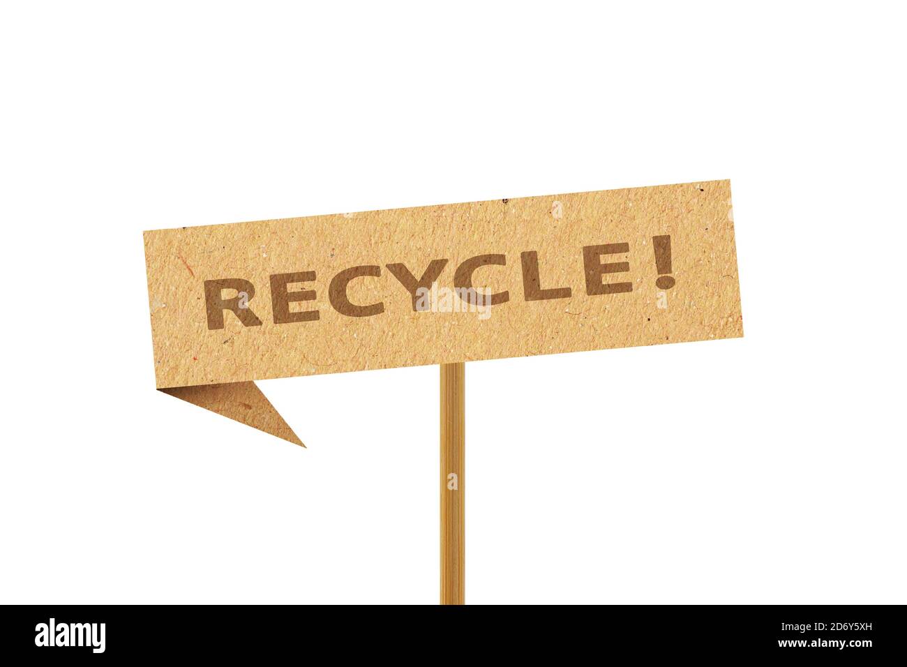 The word Recycle written in speech bubble sign made of recycled paper ...