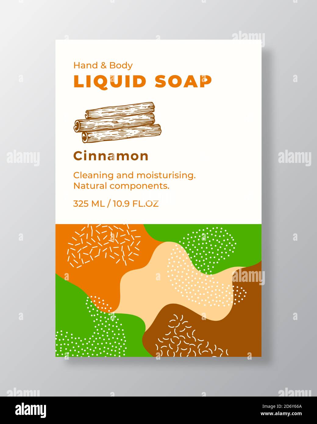 Liquid Soap Package Label Template. Abstract Shapes Camo Background ...