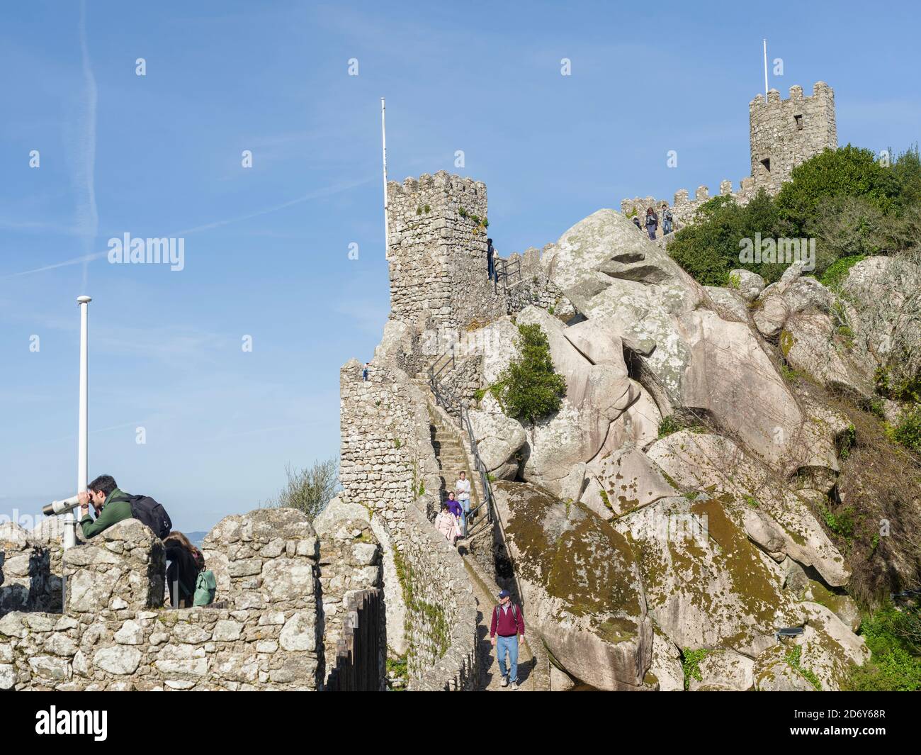 Castelo dos Mouros, the Moors Castle, in Sintra near Lisbon, part of ...