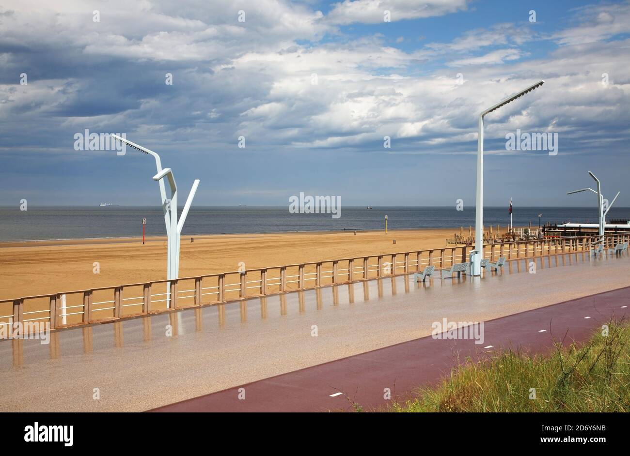 Strandweg Boulevard at Scheveningen districts. Hague (Den Haag). South ...