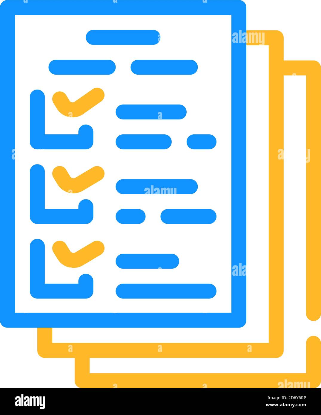 ballots paper lists color icon vector illustration Stock Vector Image ...