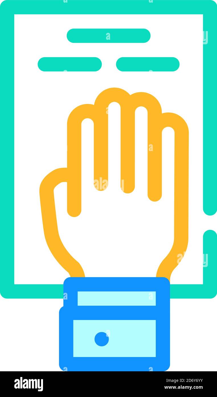 oath on constitution color icon vector illustration Stock Vector Image ...