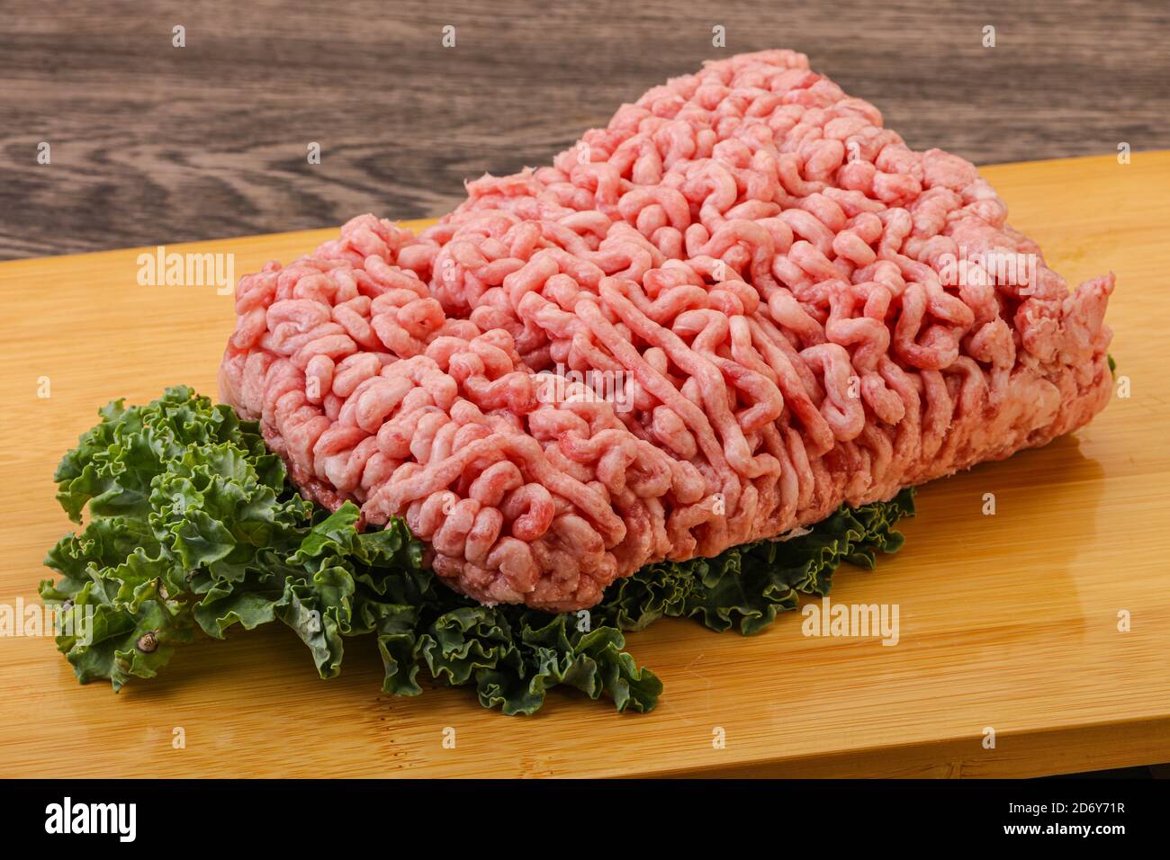 Raw pork minced meat with spices for cooking Stock Photo - Alamy
